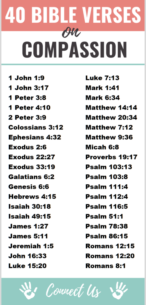 40 Comforting Bible Scriptures on Compassion – ConnectUS
