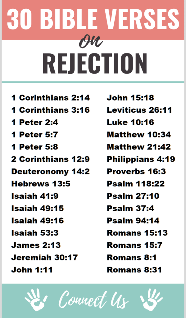 30 Uplifting Bible Scriptures on Rejection – ConnectUS