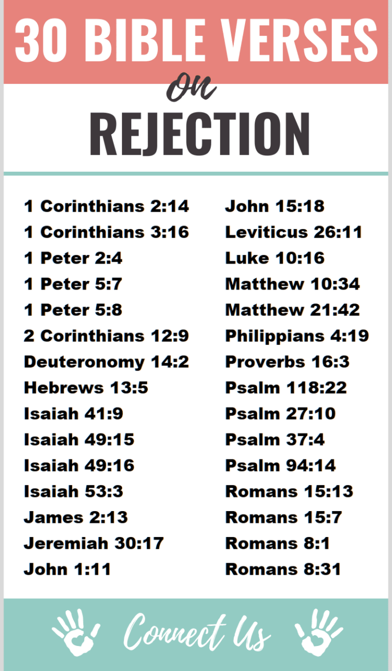 30 Uplifting Bible Scriptures on Rejection – ConnectUS