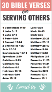 30 Compelling Bible Scriptures on Serving Others – ConnectUS
