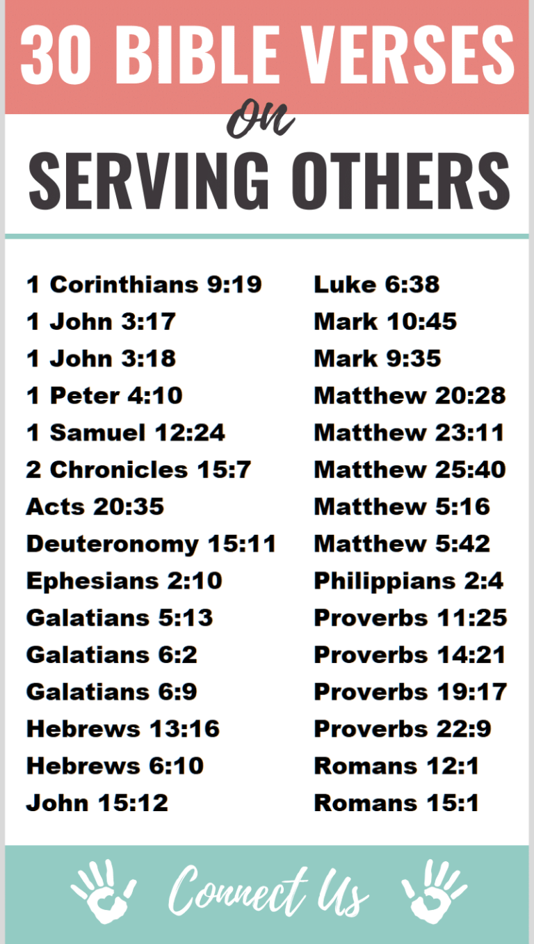 30 Compelling Bible Scriptures on Serving Others – ConnectUS