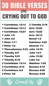 30 Uplifting Bible Scriptures on Crying out to God – ConnectUS