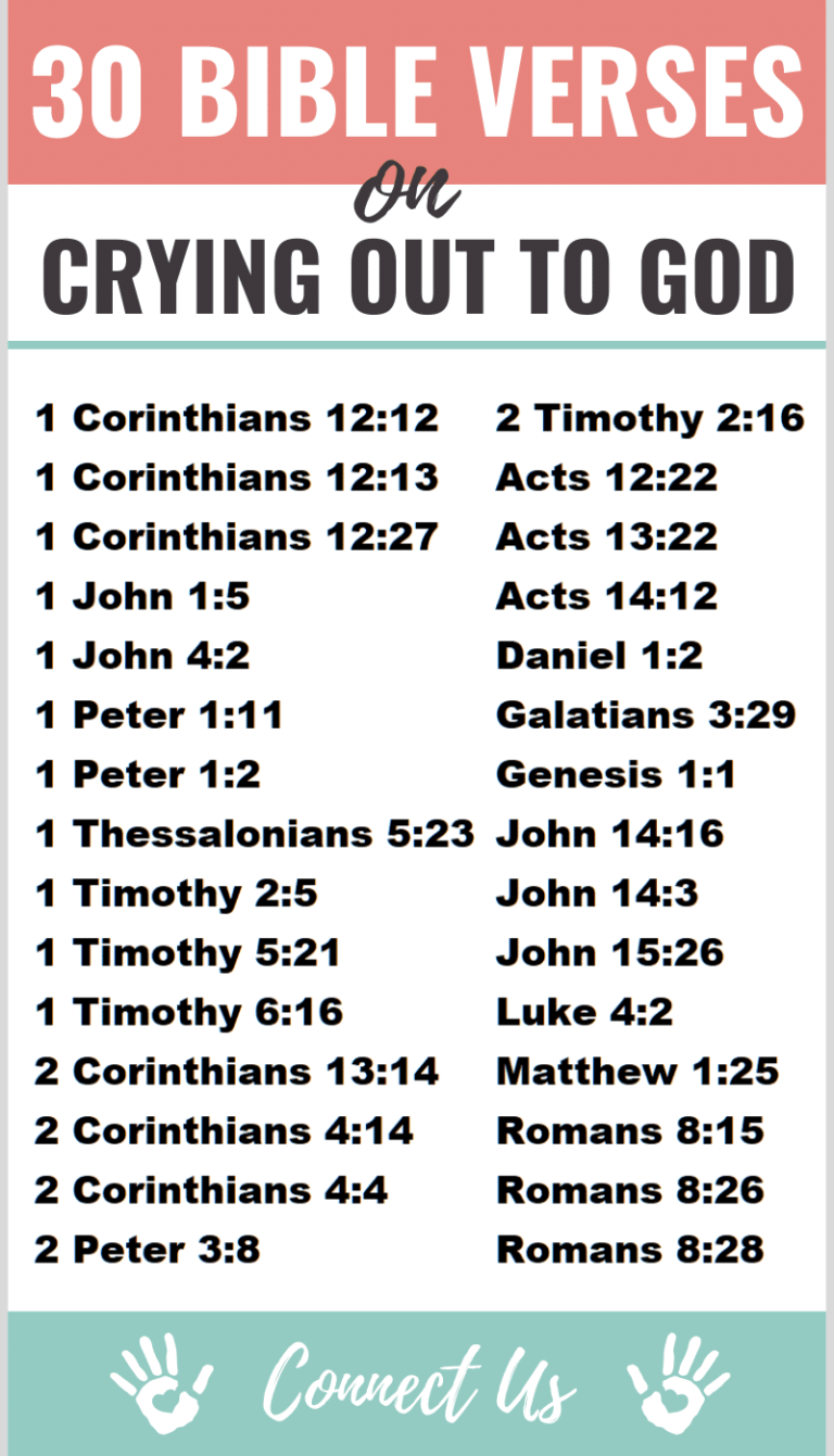 30 Uplifting Bible Scriptures on Crying out to God – ConnectUS