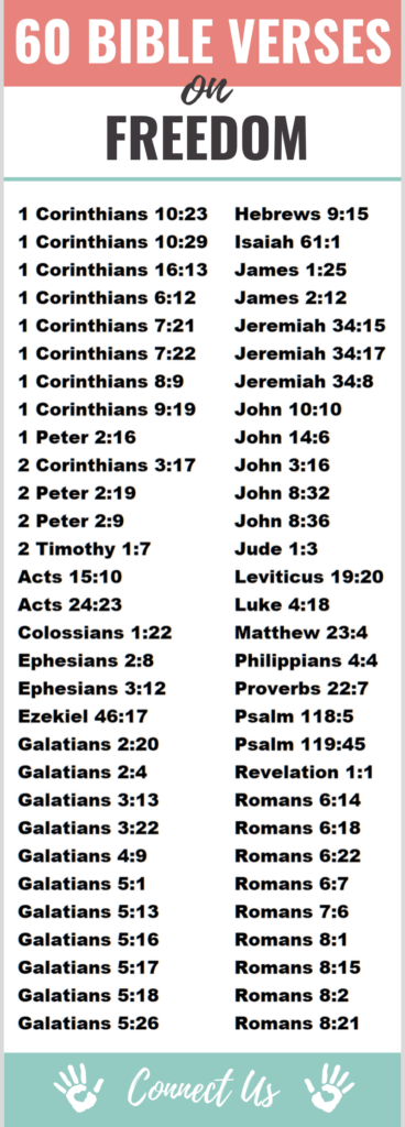 60 Inspiring Bible Scriptures on Freedom – ConnectUS