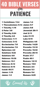 40 Uplifting Bible Scriptures on Patience – ConnectUS
