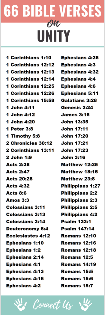 65 Important Bible Scriptures on Unity – ConnectUS