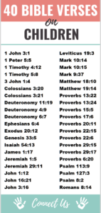 40 Best Bible Scriptures on Children – ConnectUS