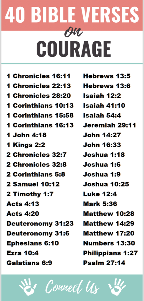 40 Transcendent Bible Scriptures on Courage – ConnectUS