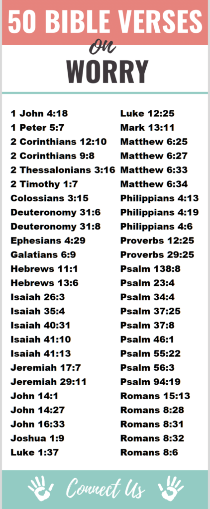 50 Uplifting Bible Scriptures on Worry – ConnectUS
