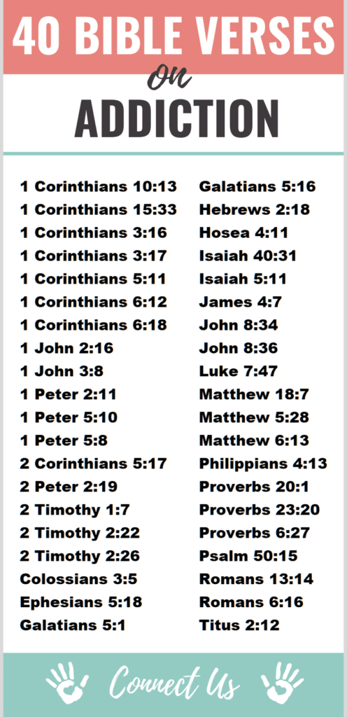 40 Inspiring Bible Scriptures on Addiction – ConnectUS