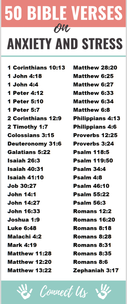 50 Uplifting Bible Scriptures on Anxiety and Stress – ConnectUS