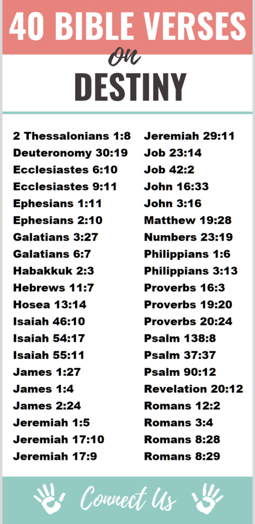 40 Transcendent Bible Scriptures on Destiny – ConnectUS