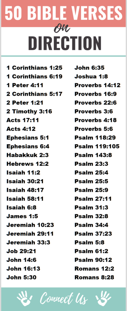 50 Compelling Bible Scriptures on Direction – ConnectUS