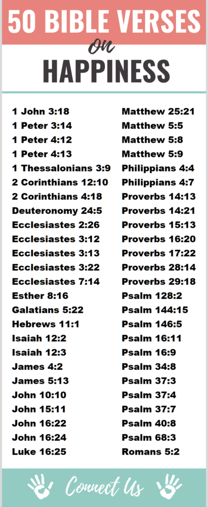 50 Uplifting Bible Scriptures on Happiness – ConnectUS