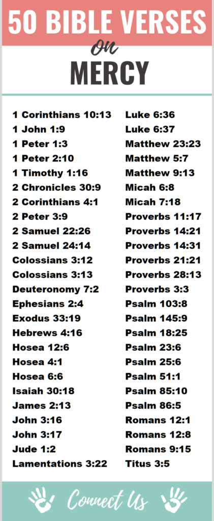 50 Meaningful Bible Scriptures on Mercy – ConnectUS