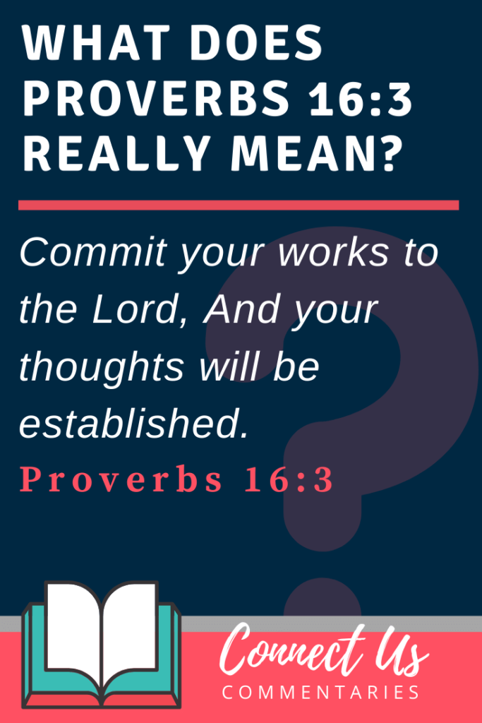 Proverbs 16:3 Meaning of Commit to the Lord Whatever You Do – ConnectUS