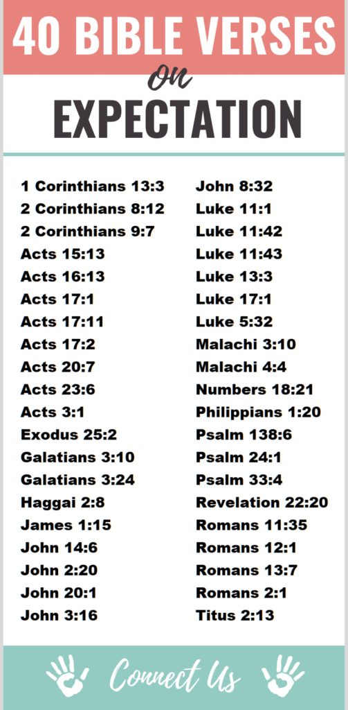 40 Strong Bible Scriptures on Expectation – ConnectUS
