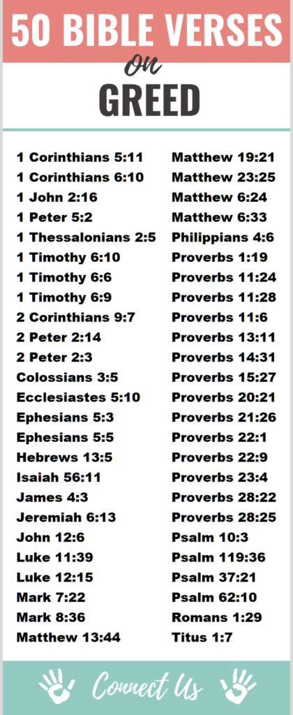 50 Compelling Bible Scriptures on Greed – ConnectUS