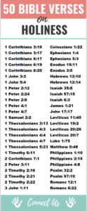 50 Powerful Bible Scriptures on Holiness – ConnectUS