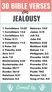 30 Important Bible Scriptures on Jealousy – ConnectUS