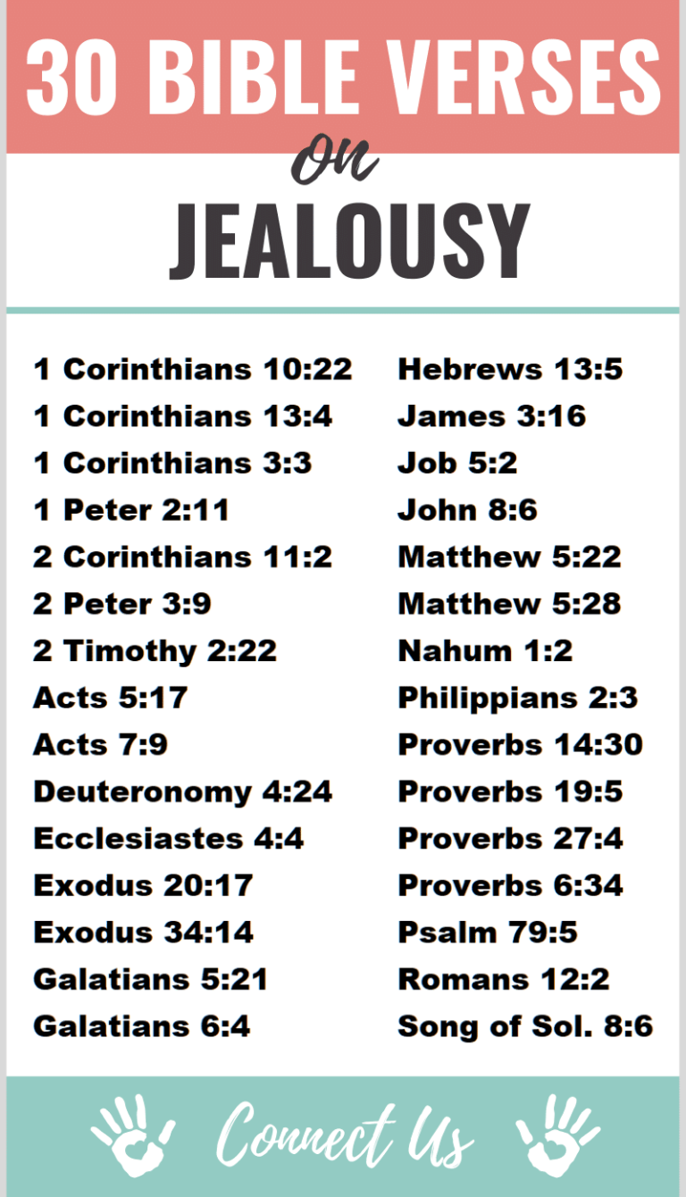 30 Important Bible Scriptures on Jealousy – ConnectUS