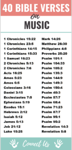40 Best Bible Scriptures on Music – ConnectUS