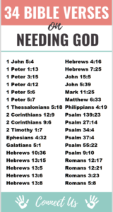 35 Important Bible Scriptures on Needing God – ConnectUS