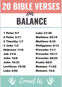 20 Strong Bible Scriptures on Balance – ConnectUS
