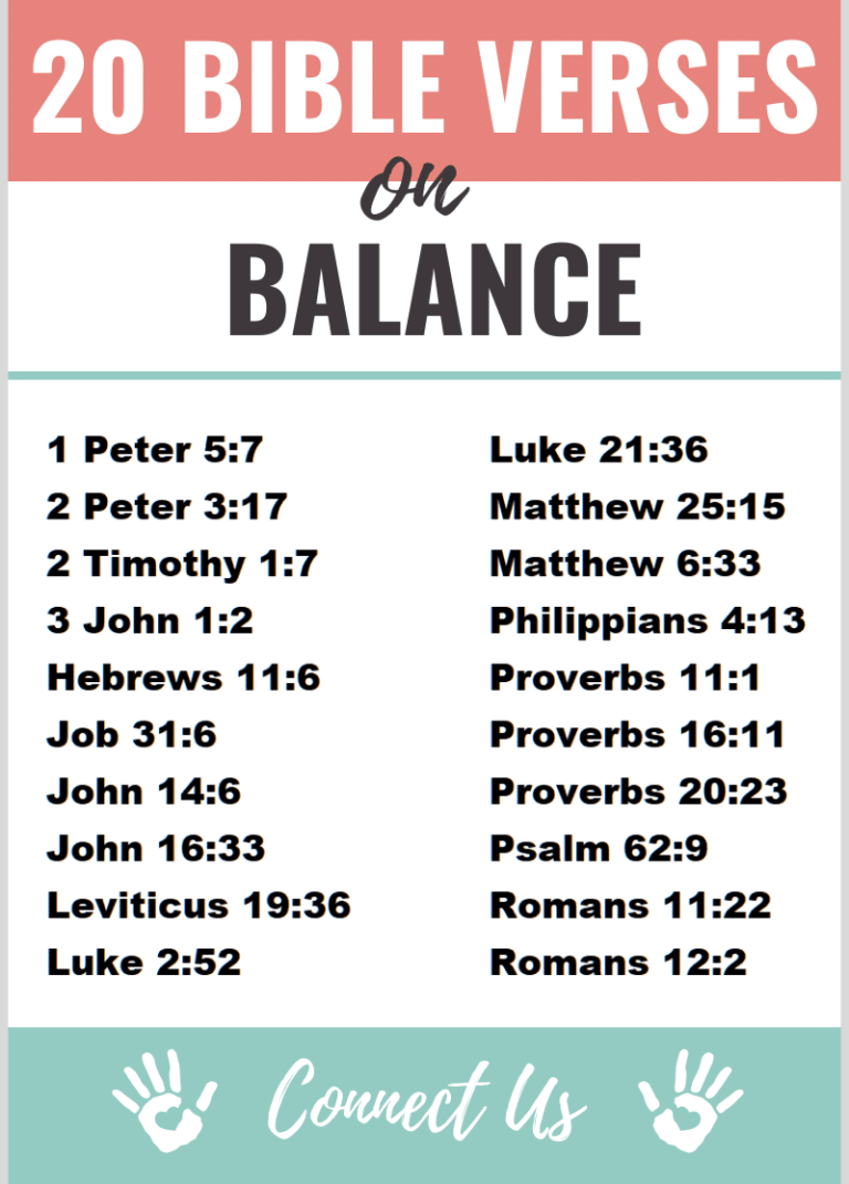 20 Strong Bible Scriptures on Balance – ConnectUS