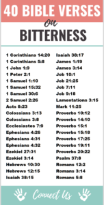 40 Powerful Bible Scriptures on Bitterness – ConnectUS