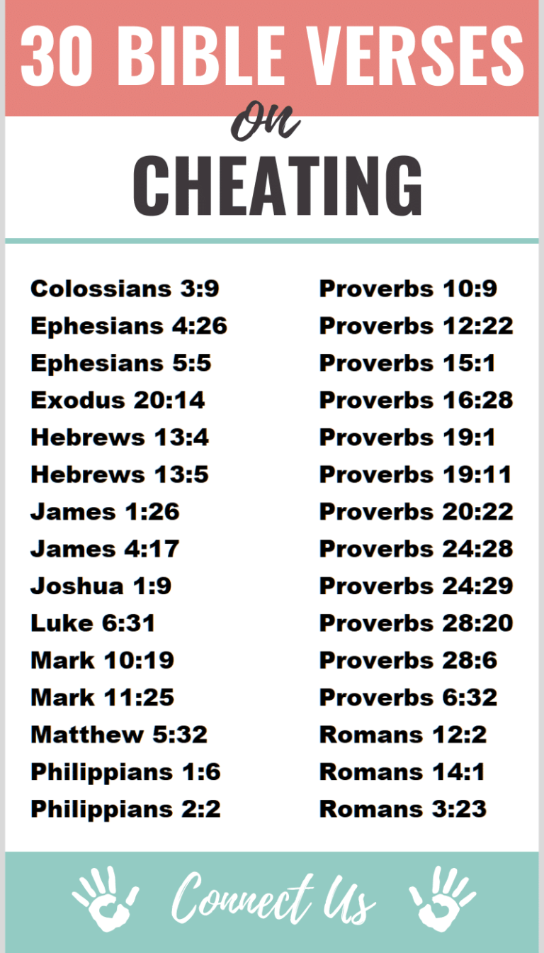 30 Compelling Bible Scriptures on Cheating – ConnectUS