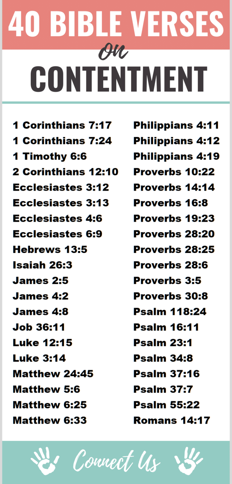 40 Powerful Bible Scriptures on Contentment – ConnectUS