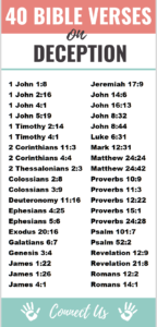 40 Strong Bible Scriptures on Deception – ConnectUS