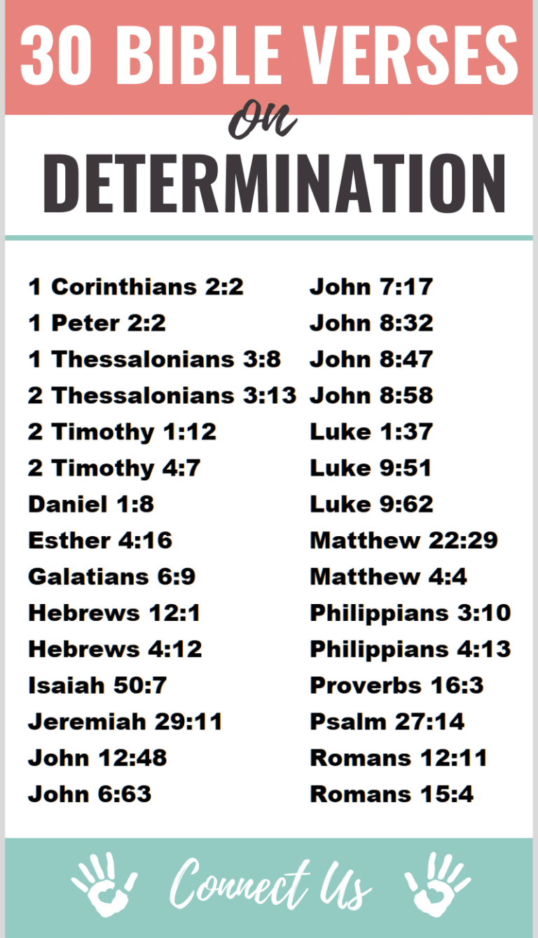 30 Encouraging Bible Scriptures on Determination – ConnectUS