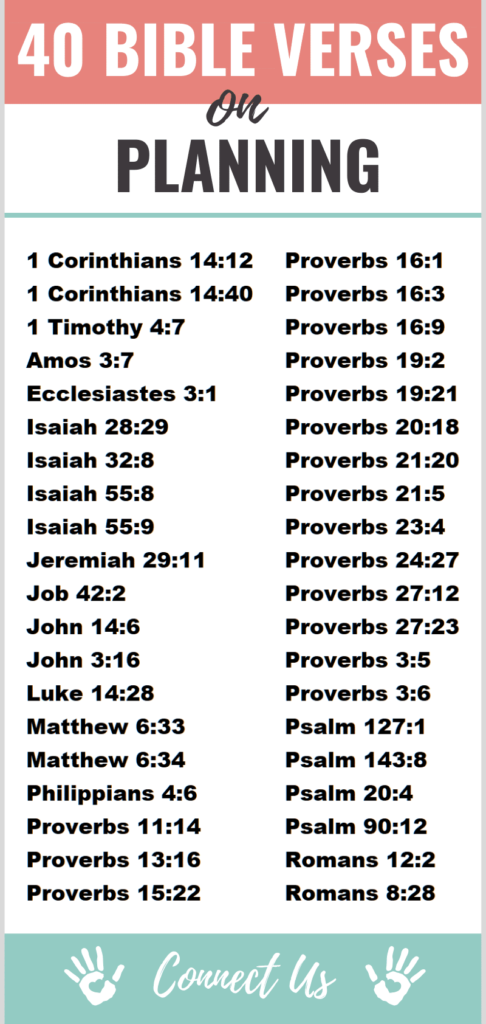 40 Powerful Bible Scriptures on Planning – ConnectUS