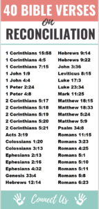 40 Comforting Bible Scriptures on Reconciliation – ConnectUS