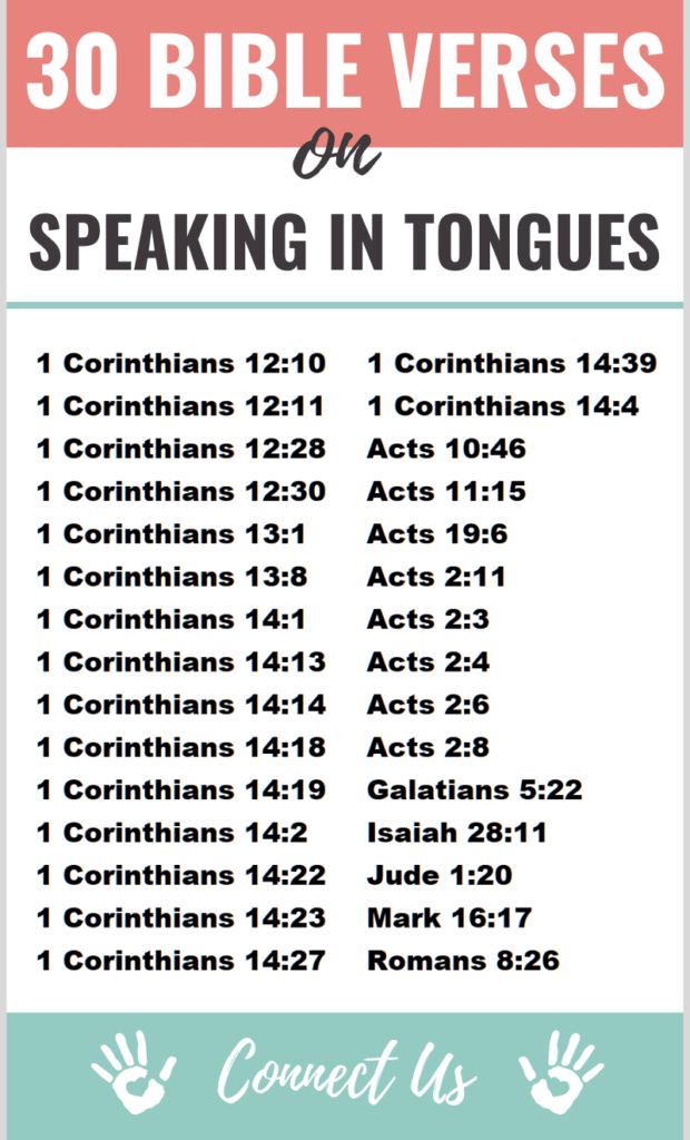 30 Important Bible Scriptures On Speaking In Tongues ConnectUS