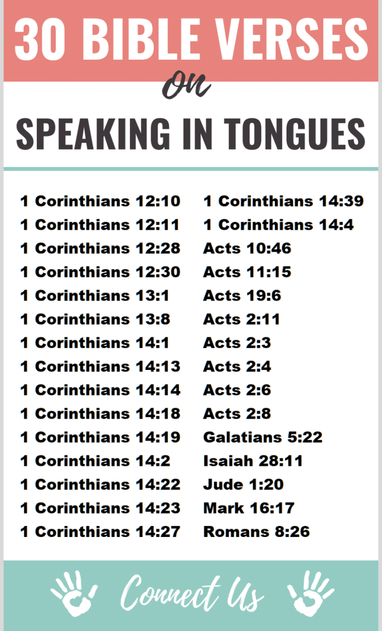30 Important Bible Scriptures on Speaking in Tongues – ConnectUS