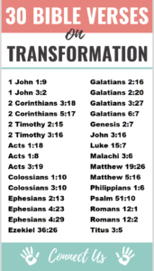30 Transcendent Bible Scriptures on Transformation – ConnectUS
