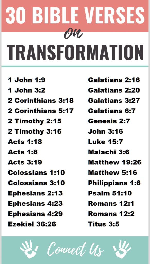 30 Transcendent Bible Scriptures on Transformation – ConnectUS