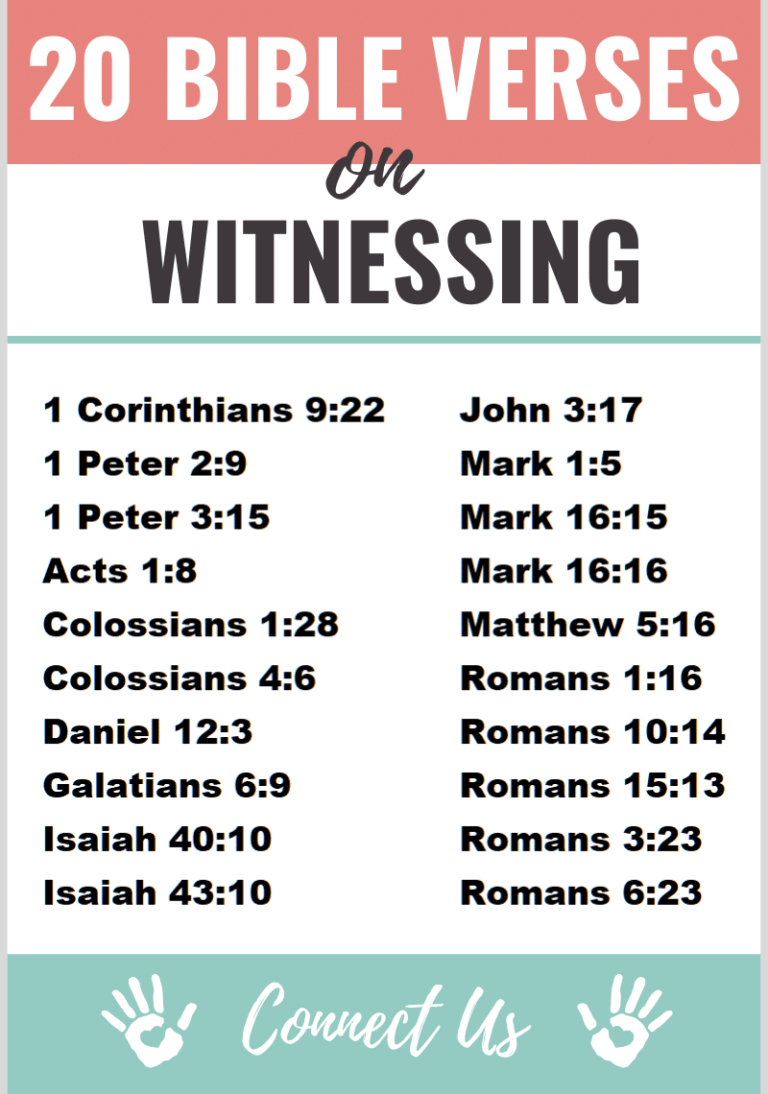 20 Important Bible Scriptures on Witnessing – ConnectUS