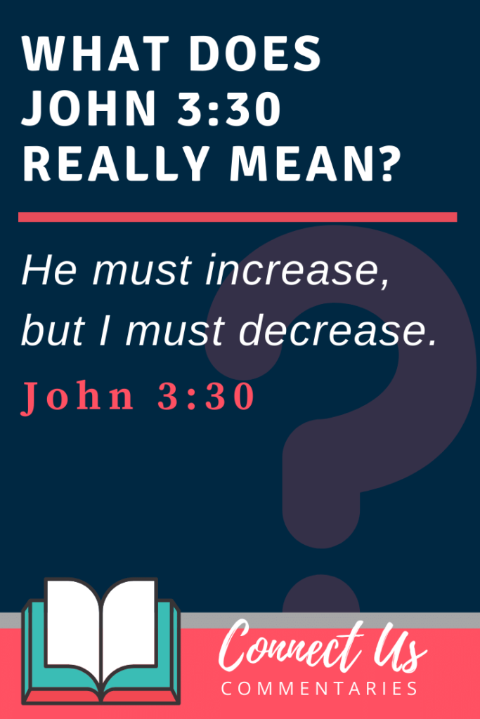 He Must Increase I Must Decrease Meaning – John 3:30 KJV – ConnectUS