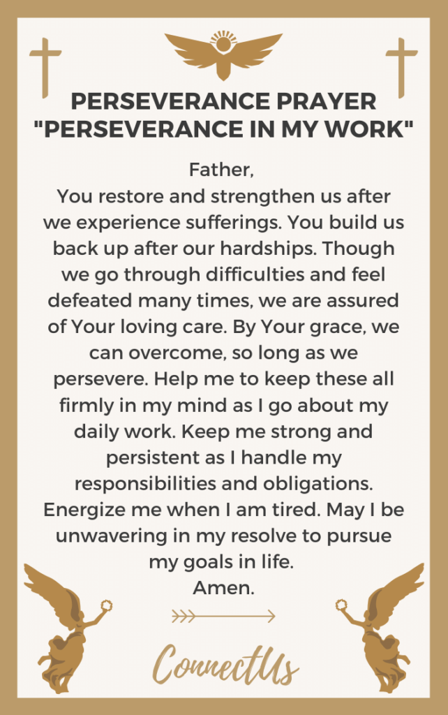 25 Powerful Prayers for Perseverance with Prayer Card Images – ConnectUS