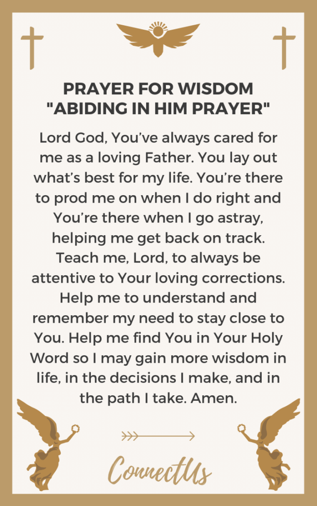 20 Powerful Prayers for Wisdom and Direction – ConnectUS