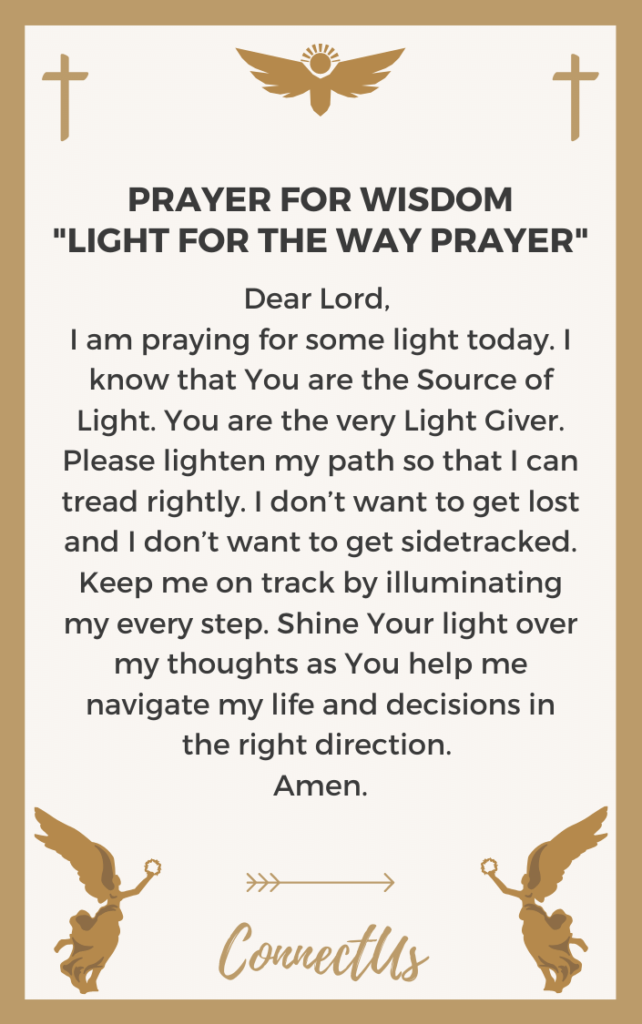 20 Powerful Prayers for Wisdom and Direction – ConnectUS