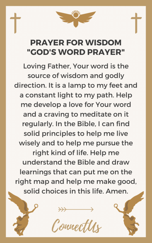 20 Powerful Prayers for Wisdom and Direction – ConnectUS