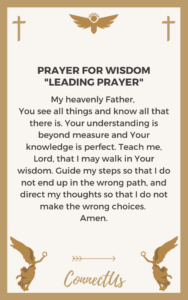 20 Powerful Prayers for Wisdom and Direction – ConnectUS