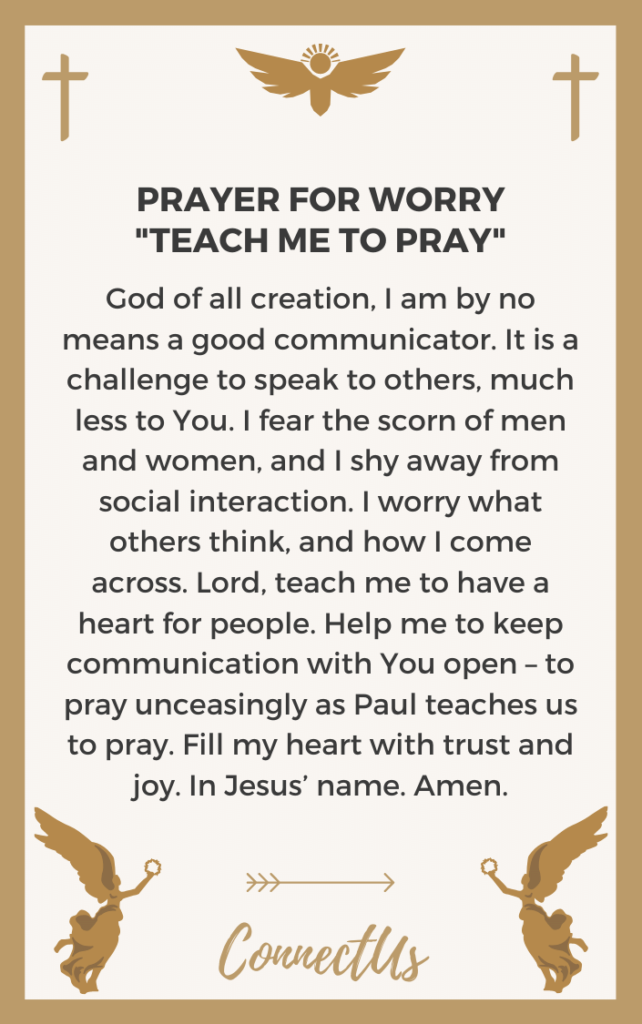21 Uplifting Prayers for Worry – ConnectUS