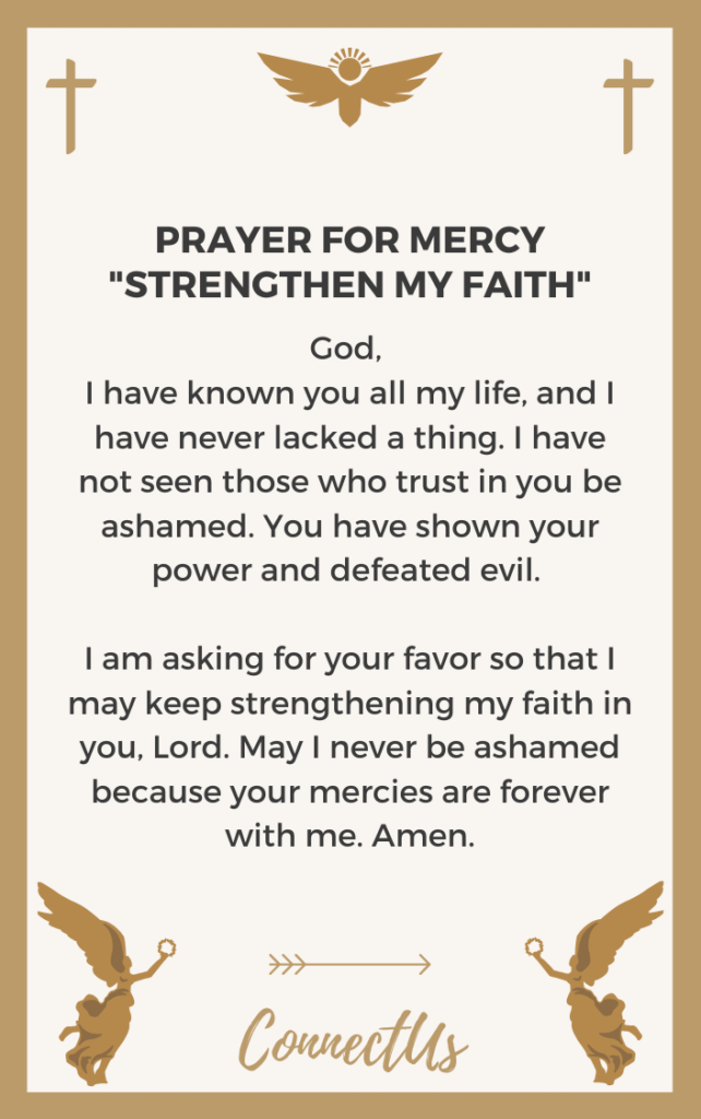 25 Powerful Prayers for Mercy from God – ConnectUS