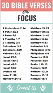 30 Compelling Bible Scriptures on Focus – ConnectUS